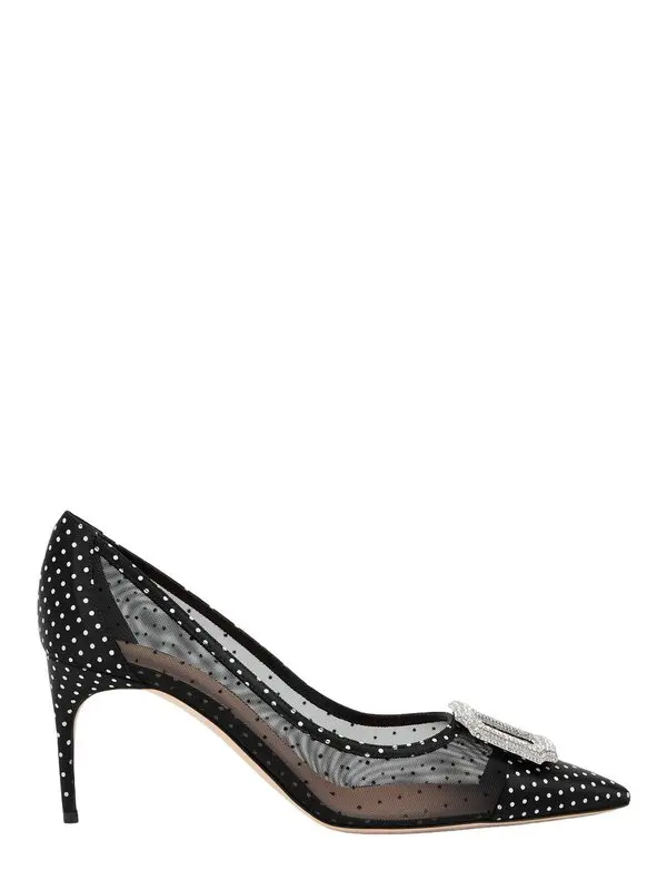 MALONE SOULIERS Monroe 70 Mesh Pumps - Black