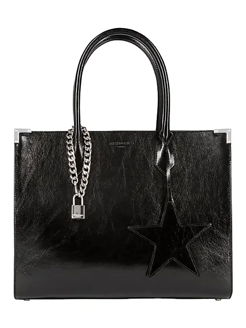The Kooples Leather Tote Bag - Black