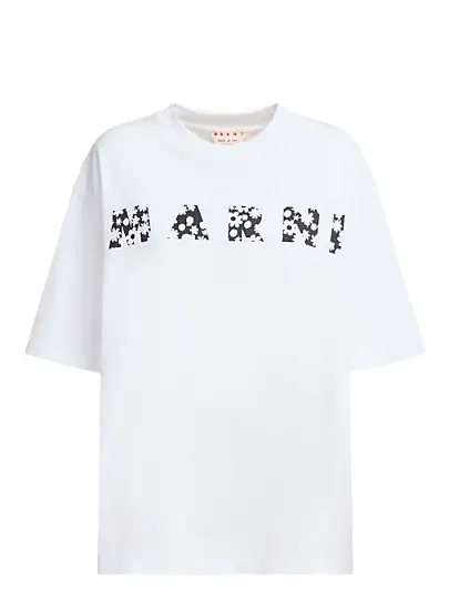 Marni Logo-print Relaxed Cotton-jersey T-shirt - Flw01