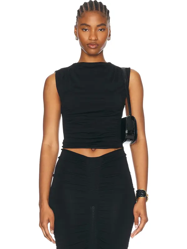 Alexander Wang Ruched Tank Top - Black