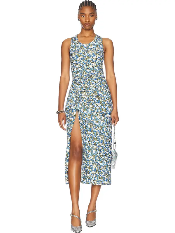 Rabanne Sleeveless Midi Dress - Golden Thistle & Green