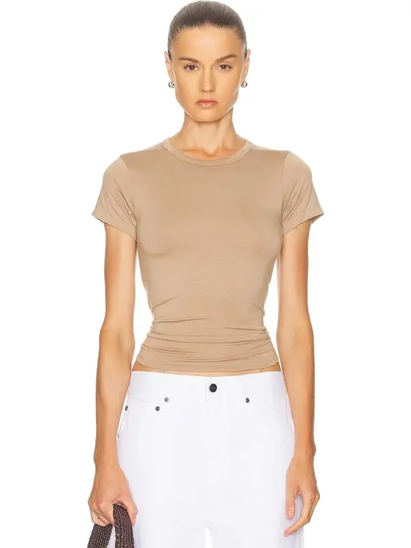 Eterne Fitted Crewneck T-shirt - Taupe