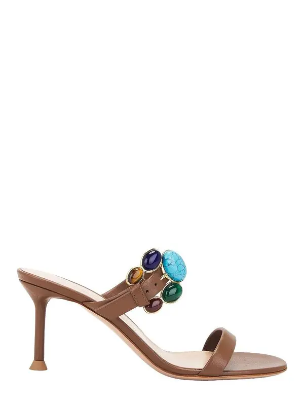 GIANVITO ROSSI Nappa Mule Sandal - Cuoio