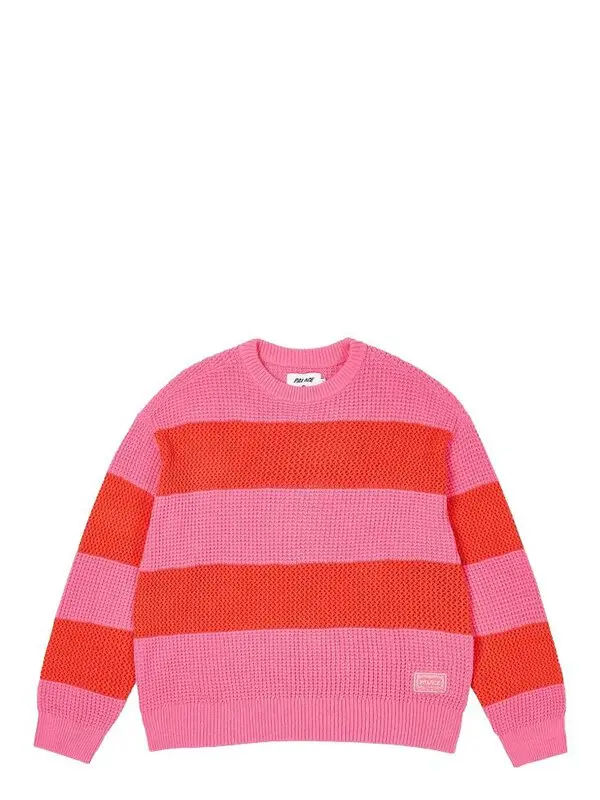 PALACE Open Stripe Knit - Pink/orange