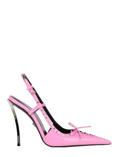 Versace Pumps In Leather With Appliqués - Pink
