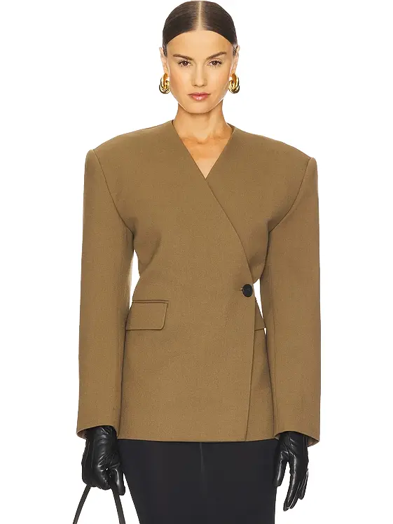 EAVES Naama Blazer - Olive Green