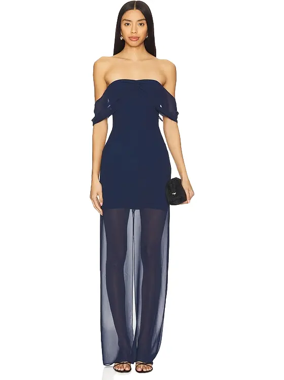 Amanda Uprichard Darien Maxi Dress - Navy