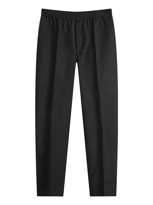 RÓHE Elasticated Waist Straight Leg Trousers - Black