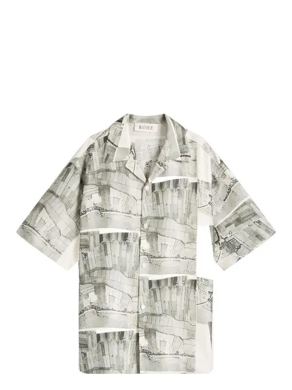 RÓHE Silk Vacation Shirt - Durgerdammerdijk Print