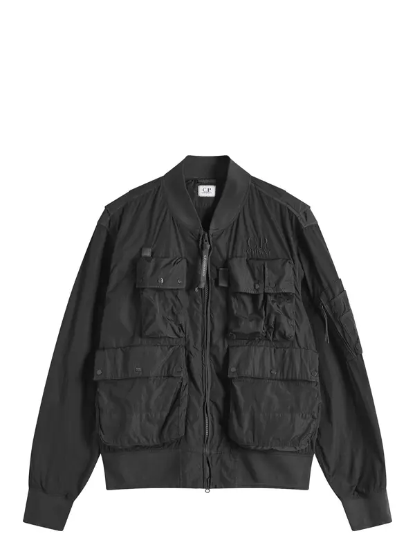 C.P. COMPANY Chrome-r Multipocket Bomber Jacket - Black