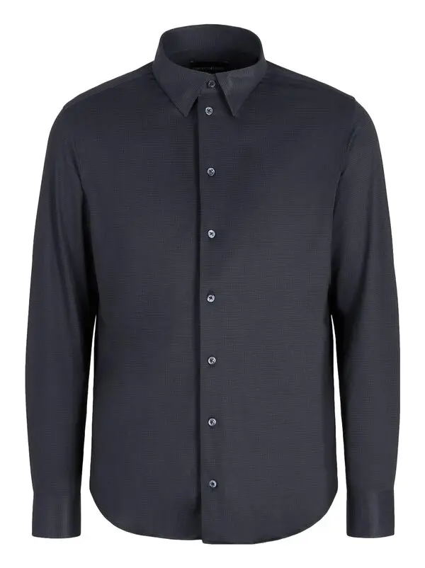 Emporio Armani Satin-finish Shirt - Black