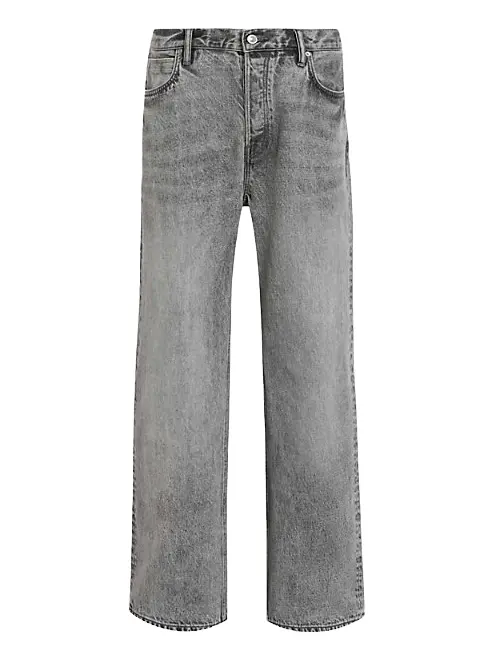 ALLSAINTS Lenny Relaxed-fit Wide-leg Jeans - Light Grey