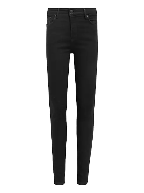 ALLSAINTS Miller Sizeme Skinny-leg High-rise Stretch-denim Jeans - Black