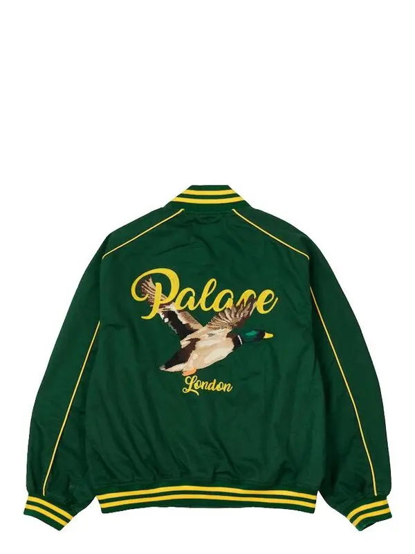 PALACE Chain Stitch Bomber Jacket - Green