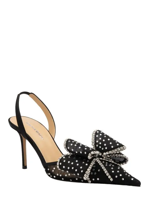 Mach & Mach Le Cadeau Bow Slingback Pumps - Black