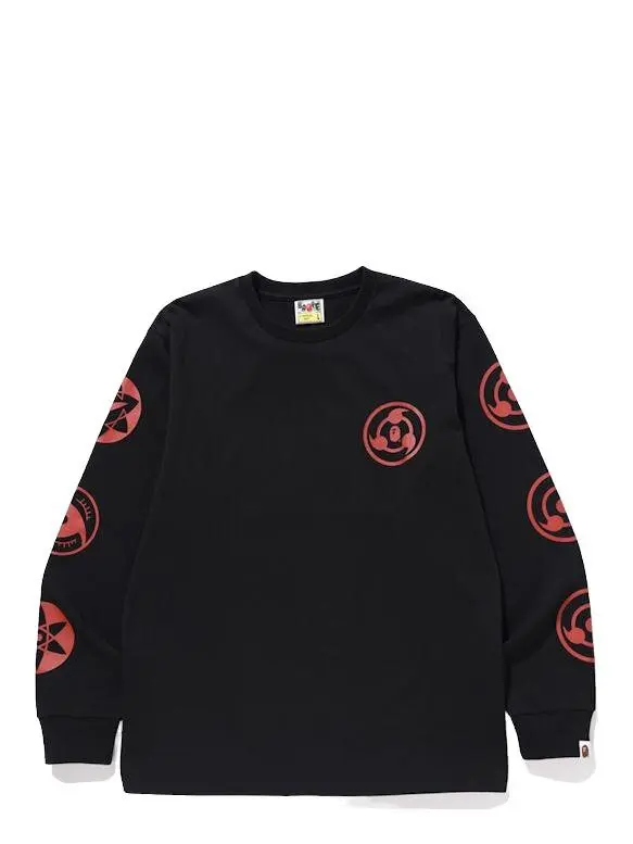 A BATHING APE X Naruto Long Sleeve Tee Shirt - Black