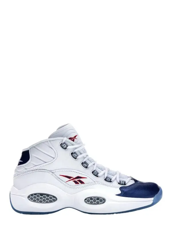 REEBOK Question Mid - White/pearlized Navy Blue/red