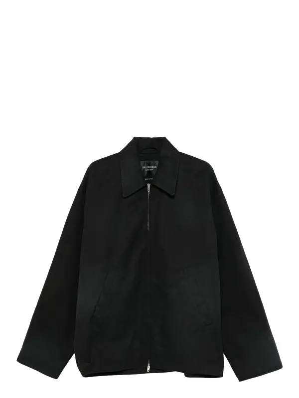 Balenciaga Logo-embroidered Jacket - Black