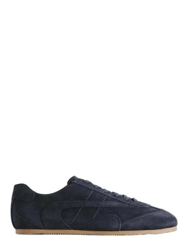 Cos Minimal Leather Sneakers - Navy