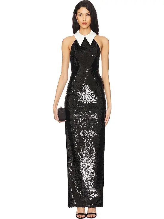 BRONX AND BRONCO Sequin Gown - Black