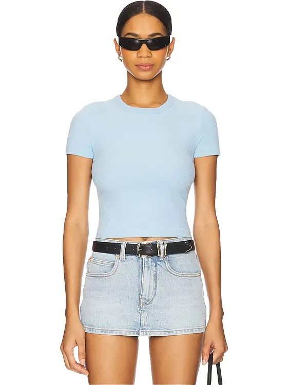 Alexander Wang Crew Neck Baby Tee - Sky Blue