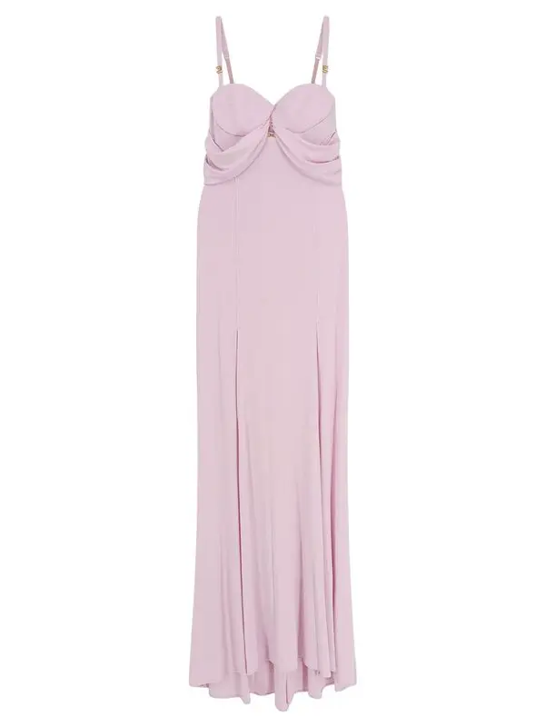 Elisabetta Franchi Red Carpet Stretch Viscose Long Dress - Pink