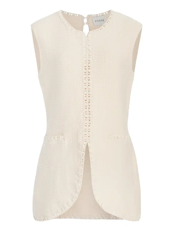 Posse Exclusive Harlan Knit Vest - Ivory