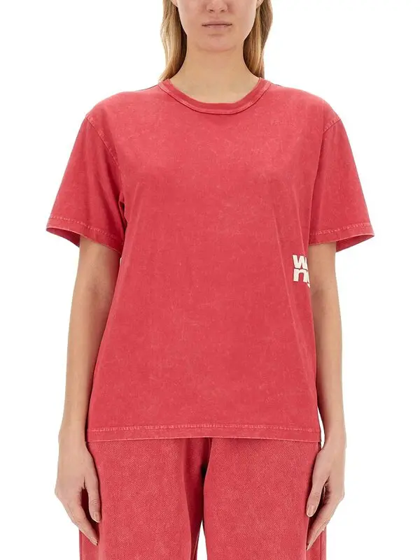 Alexander Wang T-shirt With Logo - Pink
