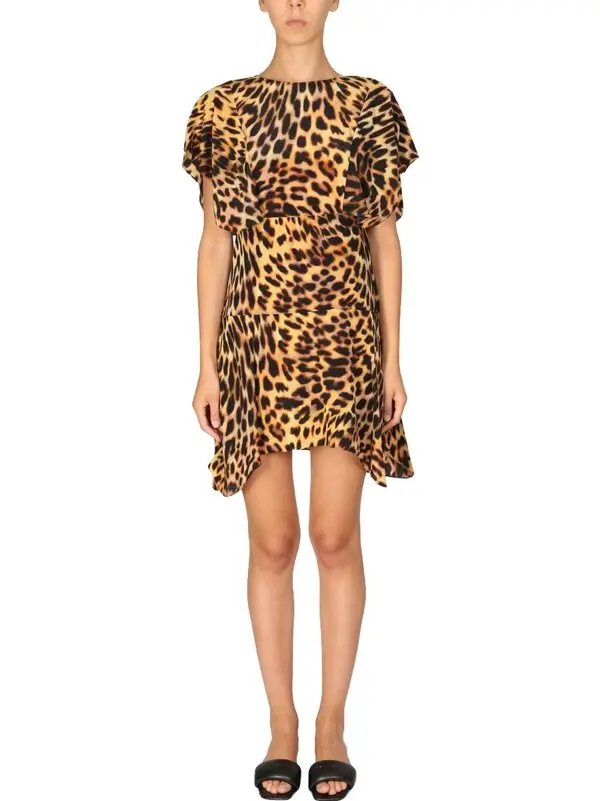 Stella McCartney Spotted Print Mini Dress - Animalier
