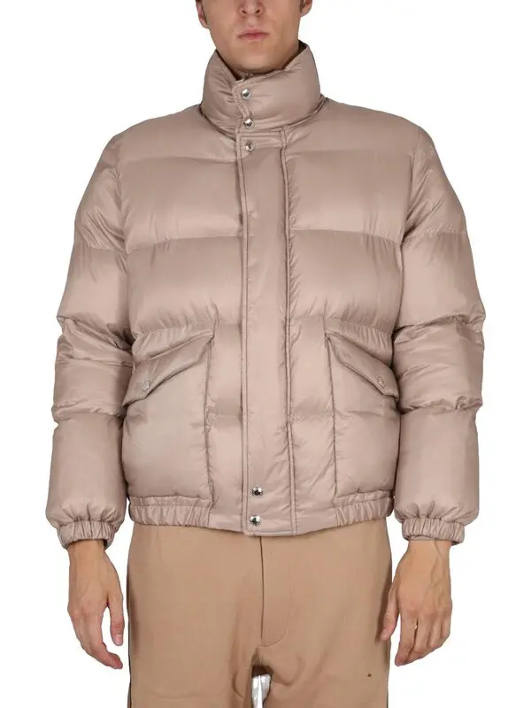Alexander McQueen Graffiti Logo Print Down Jacket - Beige