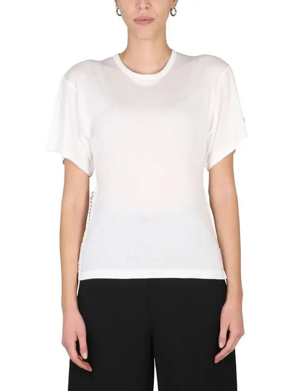 Stella McCartney T-shirt With Chain Detail - Ivory