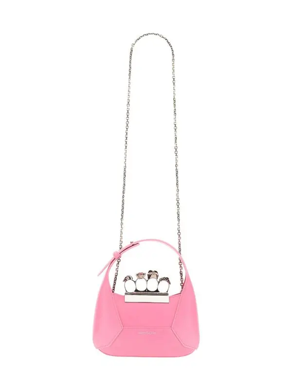 Alexander McQueen Jewelled Mini Hobo Bag - Pink