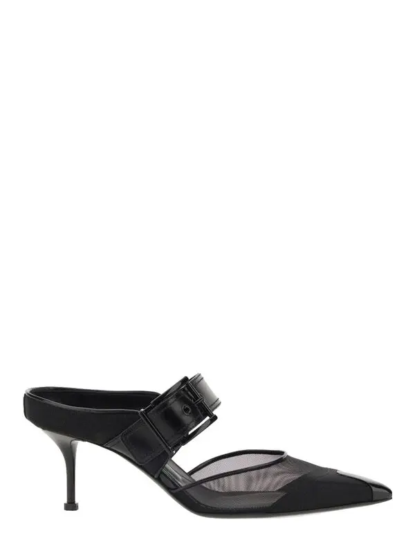 Alexander McQueen Buckled Stiletto Heel Sandals - Black