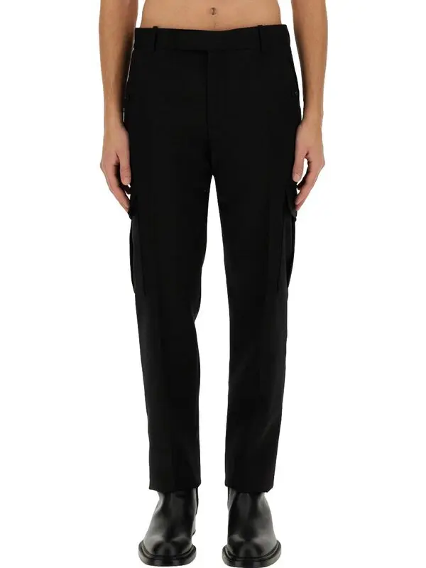 Alexander McQueen Regular Fit Military Pants - Black