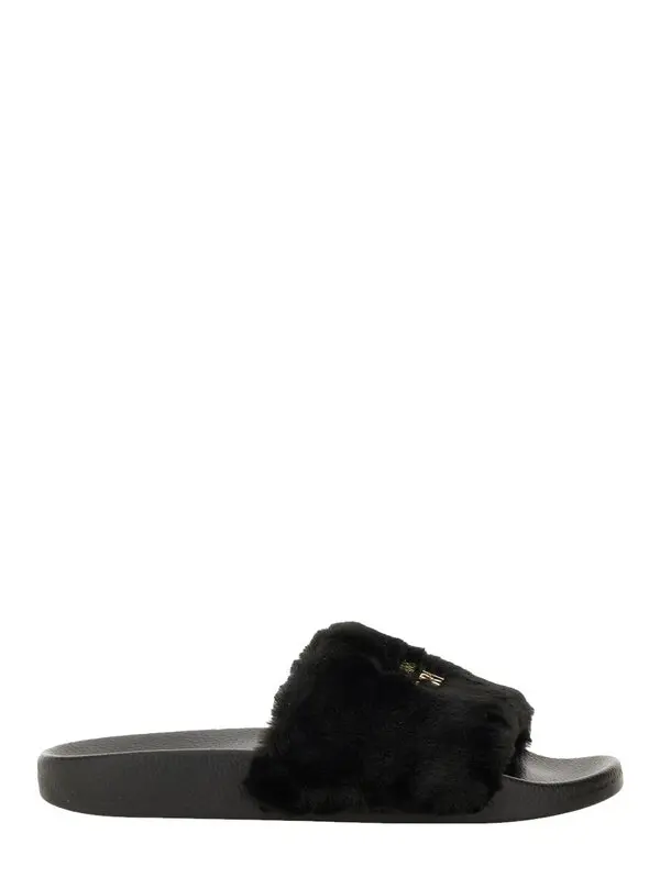 Versace Logo Slide Sandal - Black