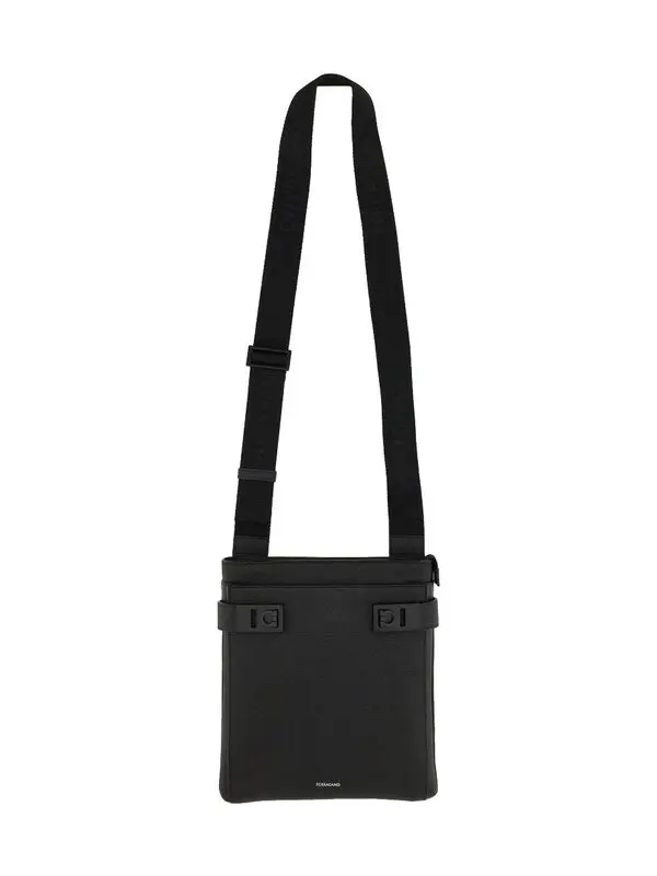 FERRAGAMO Shoulder Bag With Logo - Black