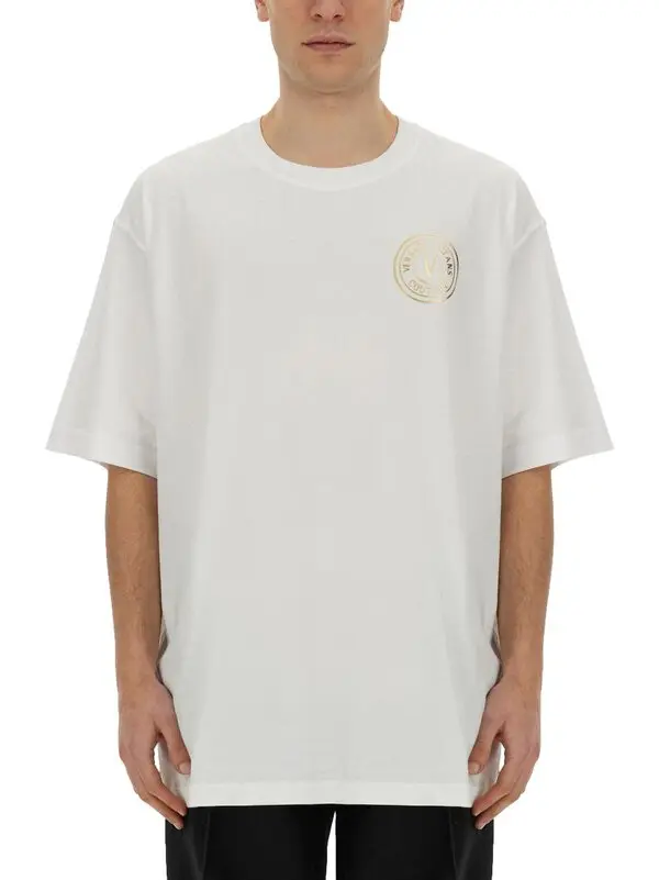 Versace T Shirt With Logo - White