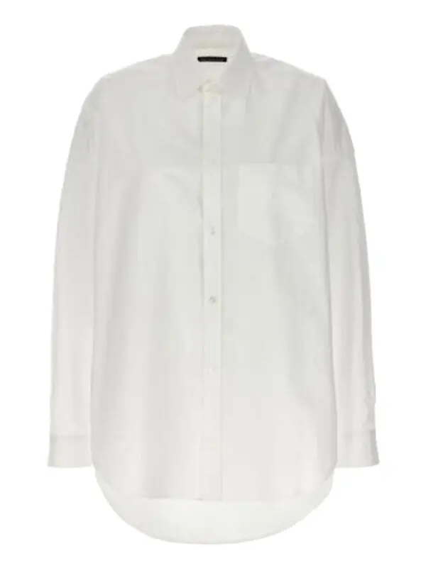 Balenciaga Poplin Oversize Shirt - White