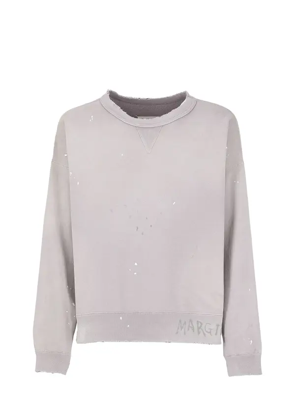 MAISON MARGIELA Cotton Sweatshirt - Lilac