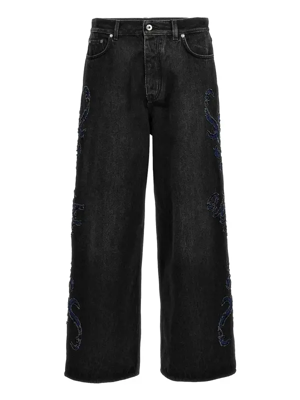 Off-White Denim Flared Jeans - Black