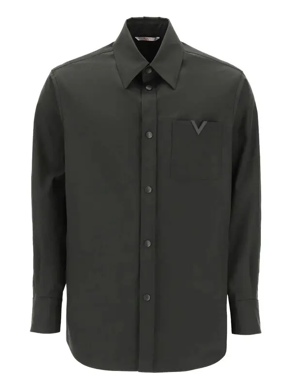 Valentino Garavani V Logo Jacket Overshirt - Green