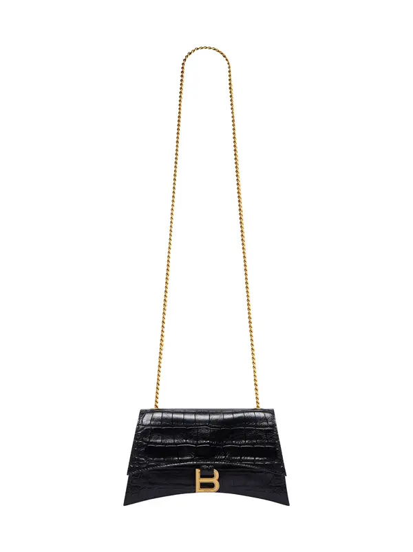 Balenciaga Crush Chain Shoulder Bag - Black