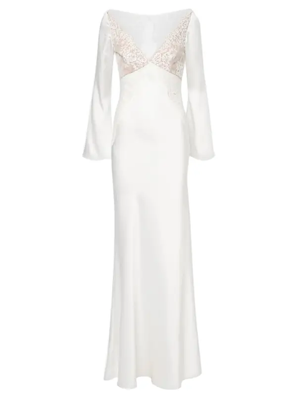SELF-PORTRAIT X Christopher Kane Lace-trimmed Gown - White