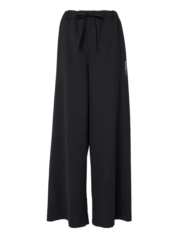 Marni High-rise Wide-leg Pants - Black
