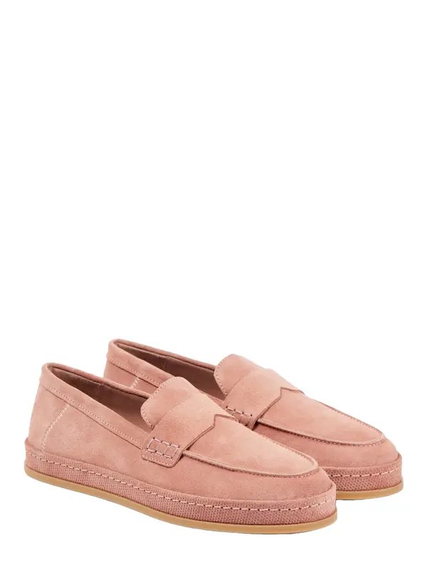 Hogan H683 Suede Loafers - Pink