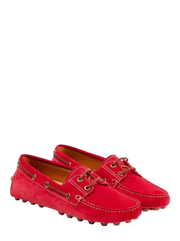 TOD'S Gommino Bubble Boat Shoes - Red