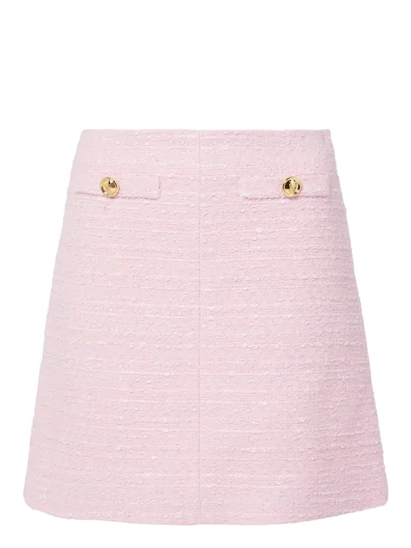 Giambattista Valli Tweed Mini Skirt - Pink