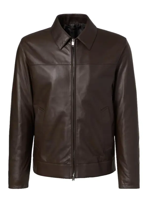 brioni ボンバー　ジャケット　レッド　48-50M Brioni Men's Perforated Leather Bomber Jacket | Neiman Marcus