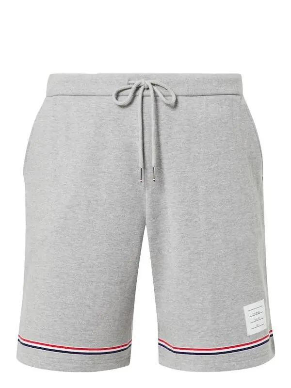 Thom Browne Striped Cotton Shorts - Grey