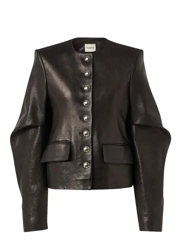 Khaite - Khaite Darlman Leather Jacket